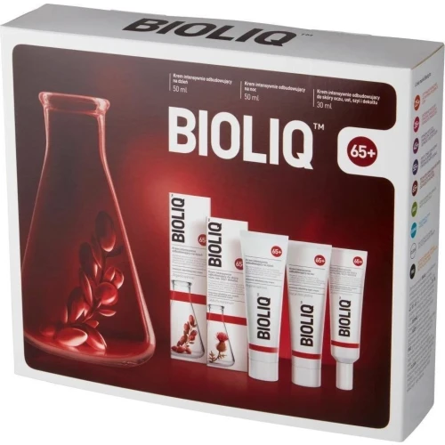 BioliQ BIOLIQ 65+ zestaw krem na dzień 50ml + krem na noc 50ml + krem ...